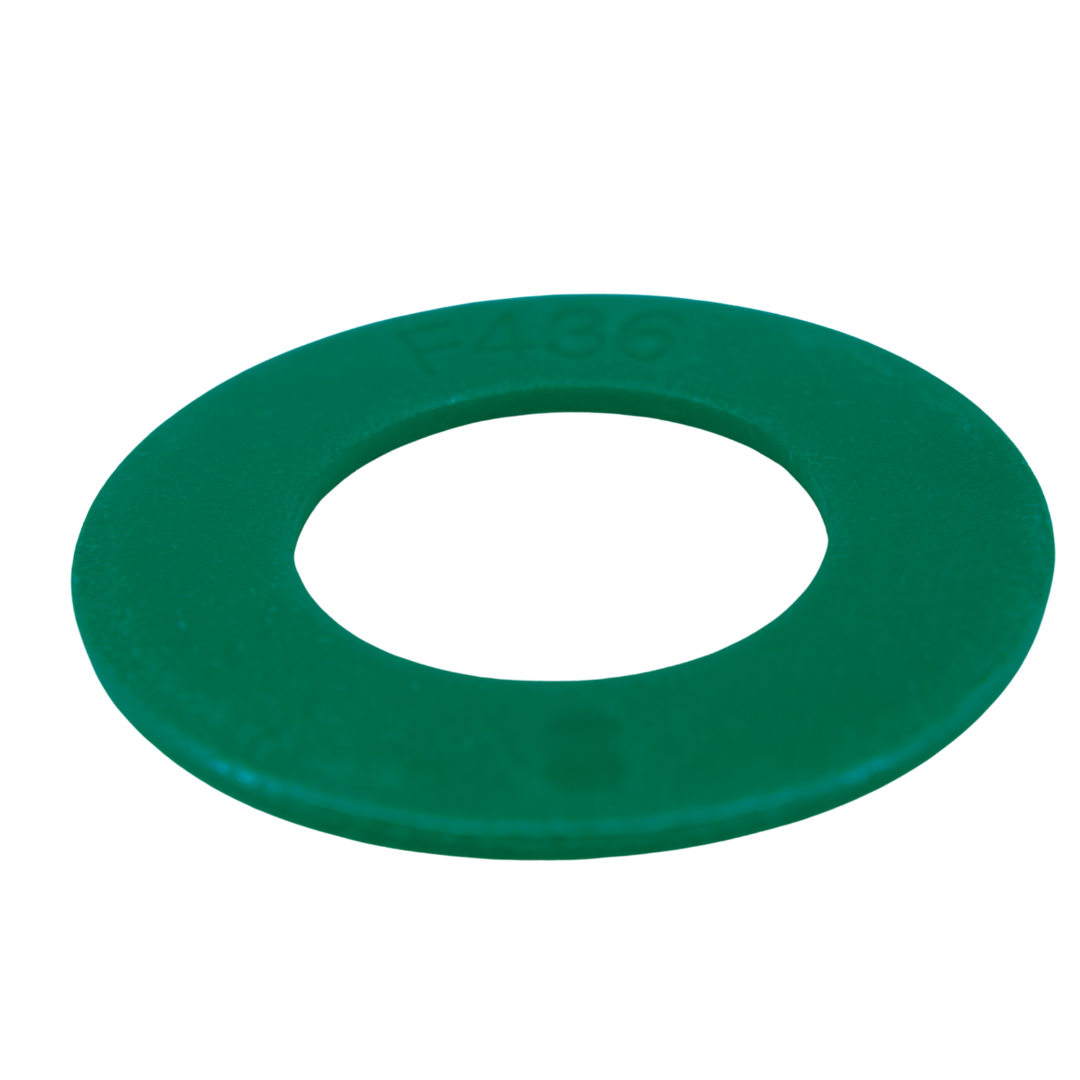 KG Lilly Fasteners Structural Flat Washer, Steel, Green PTFE Coated ...